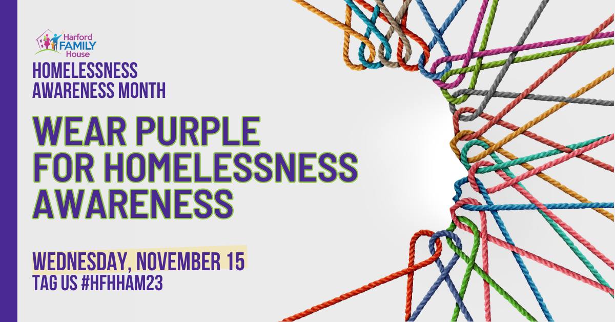 Wear Purple for Homelessness Awareness - Harford Family House